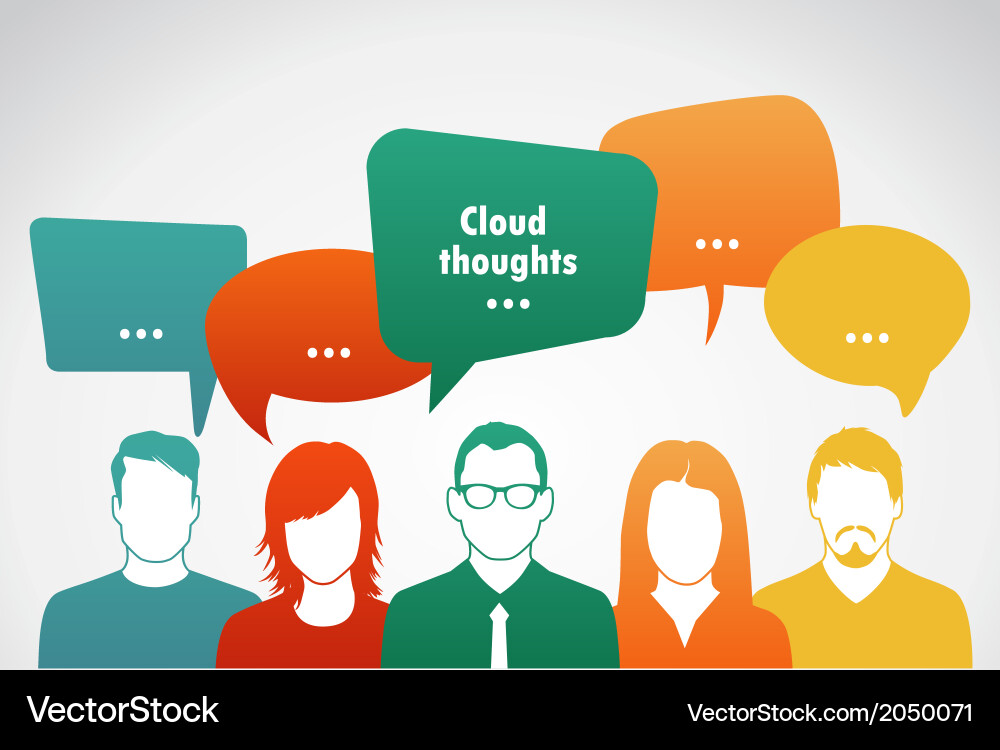 People Talking Thoughts Royalty Free Vector Image
