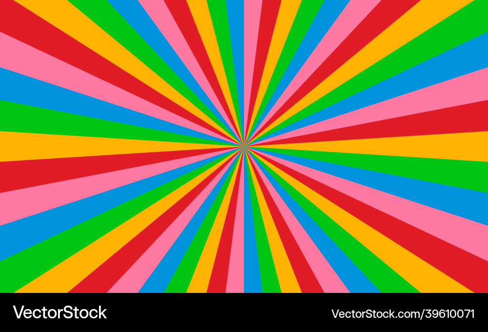 Rainbow color burst background Royalty Free Vector Image