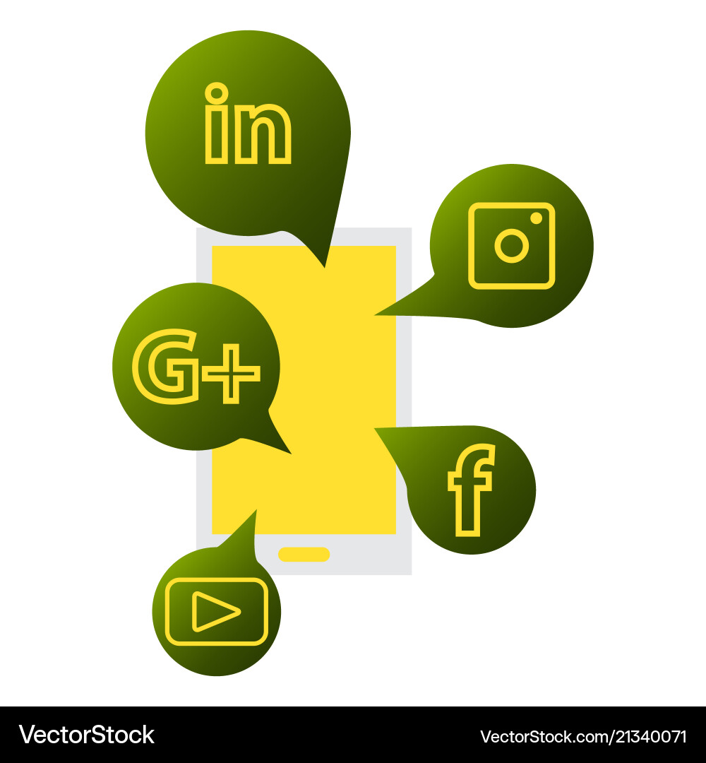 Social media network background with circles Vector Image