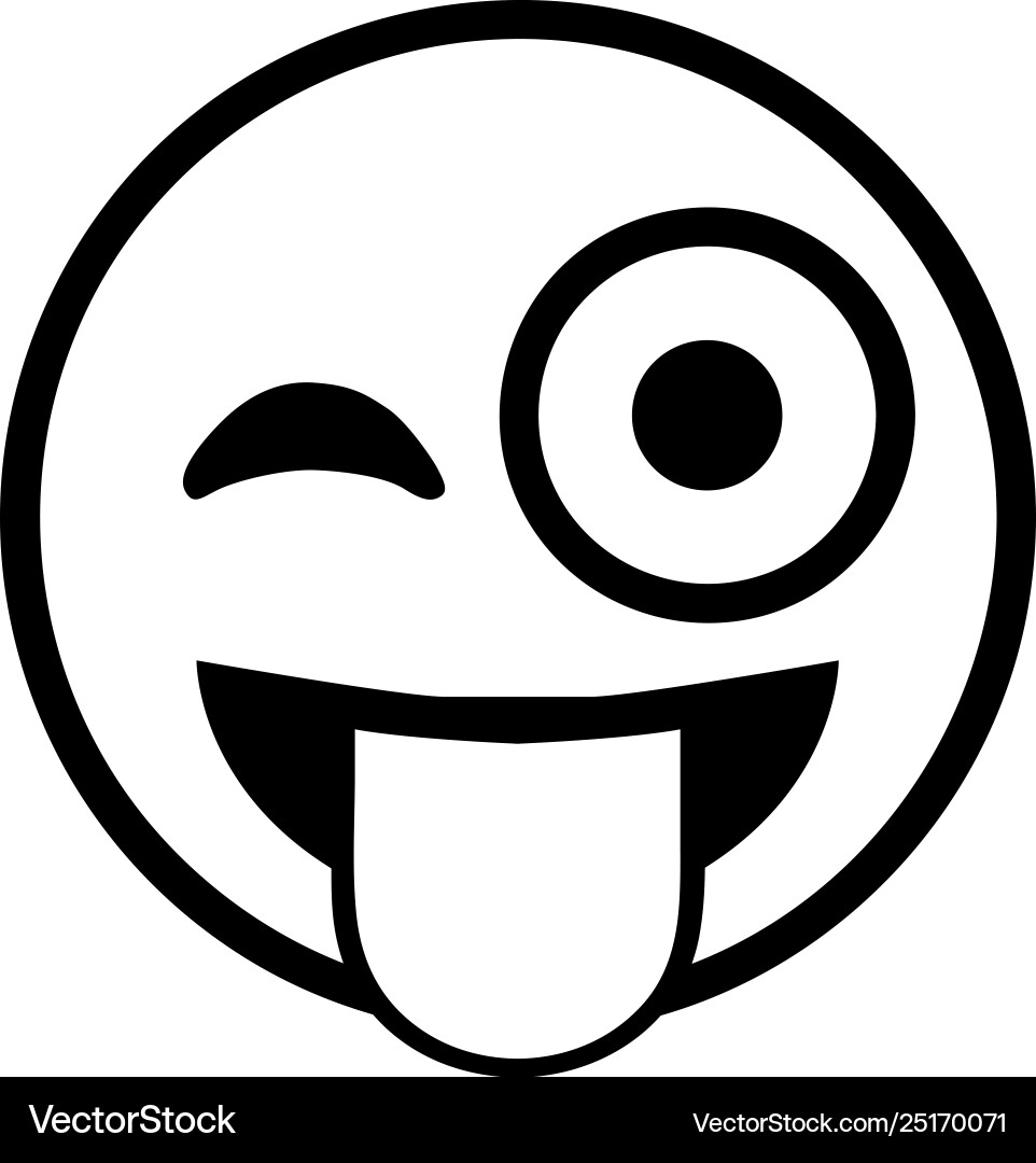 Tongue out Royalty Free Vector Image - VectorStock