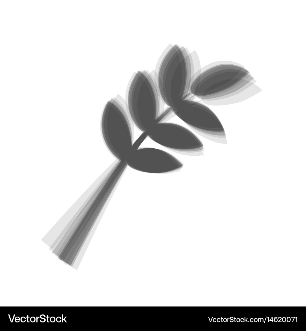 Tree branch sign gray icon shaked Royalty Free Vector Image