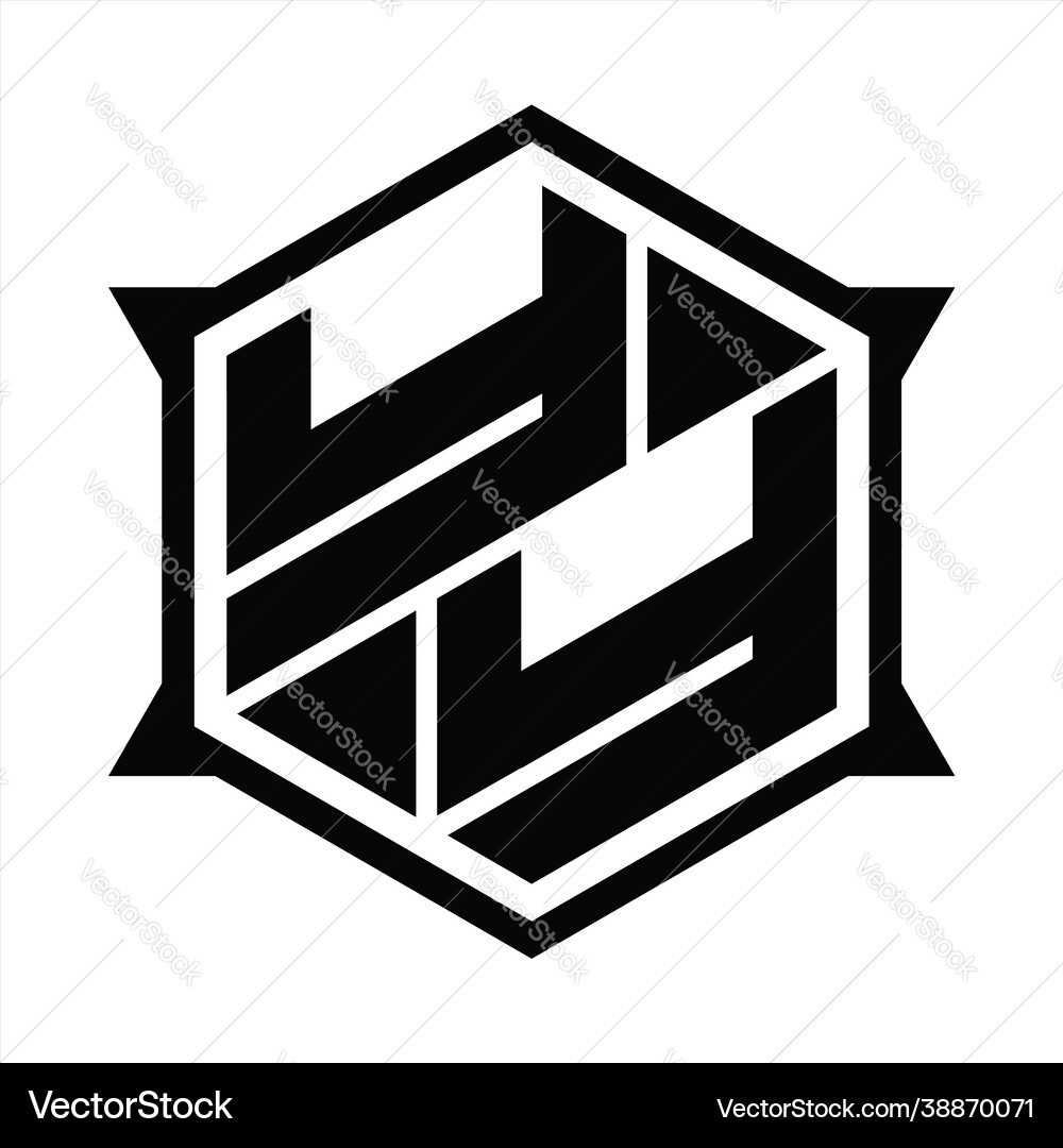 Yy logo monogram design template Royalty Free Vector Image