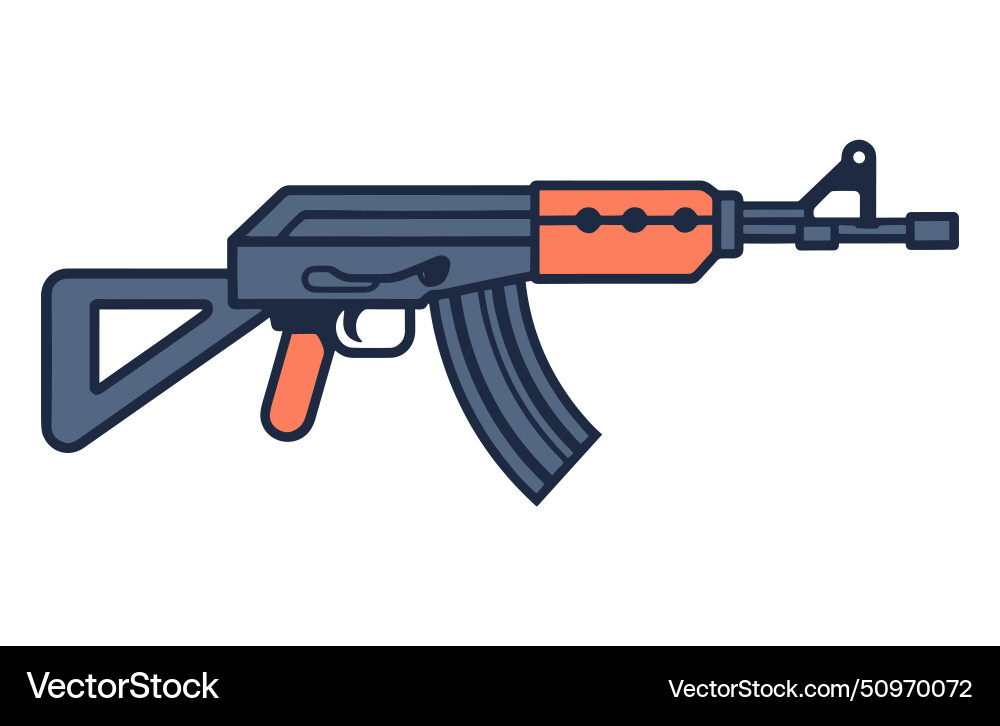 Ak47 icon kalashnikov machine gun Royalty Free Vector Image