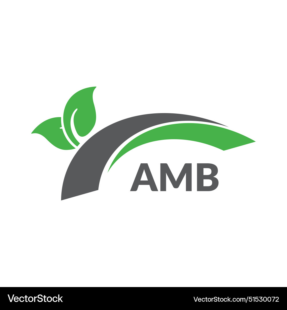 Amb letter logo design on white background Vector Image