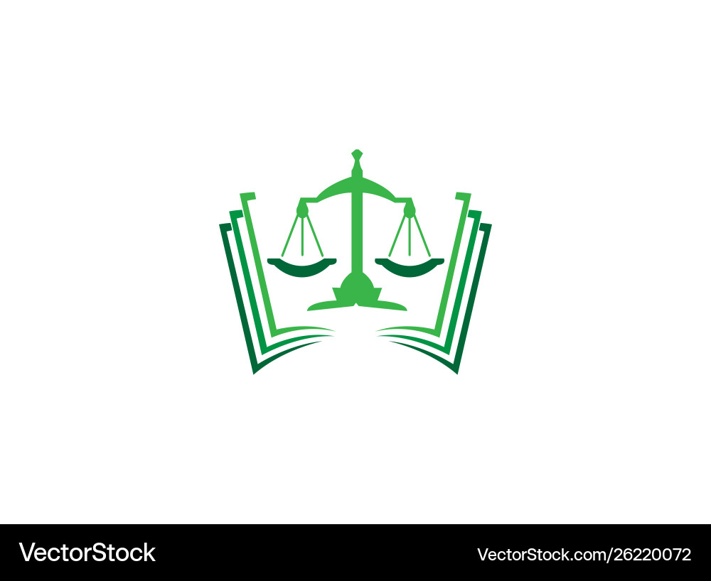 Balance in an open book for logo design Royalty Free Vector