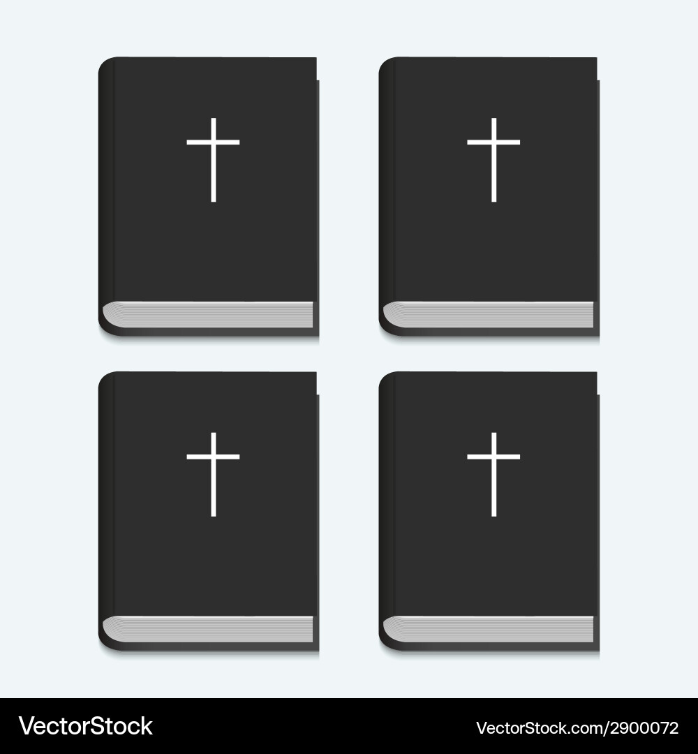 Bible on white background Royalty Free Vector Image