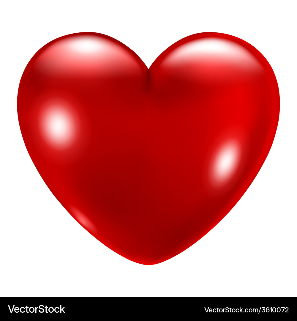 Big red heart Royalty Free Vector Image - VectorStock