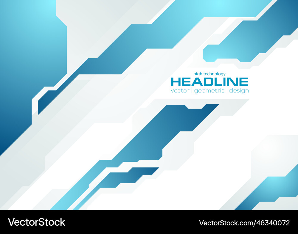 Blue and grey abstract technology background Vector Image