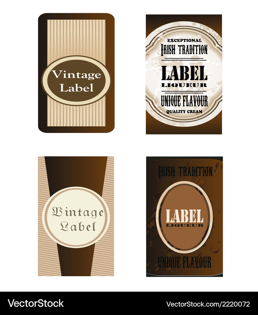 Brown labels eps template Royalty Free Vector Image
