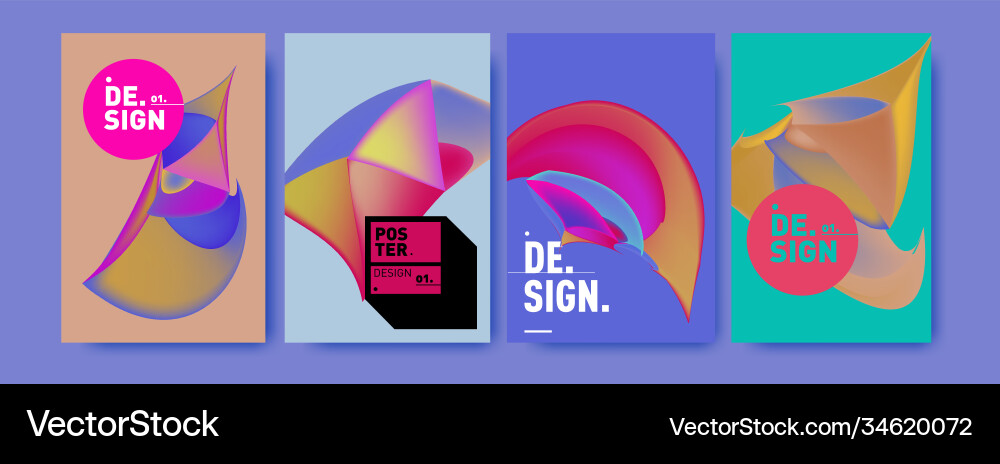 Colorful abstract liquid and fluid poster Vector Image