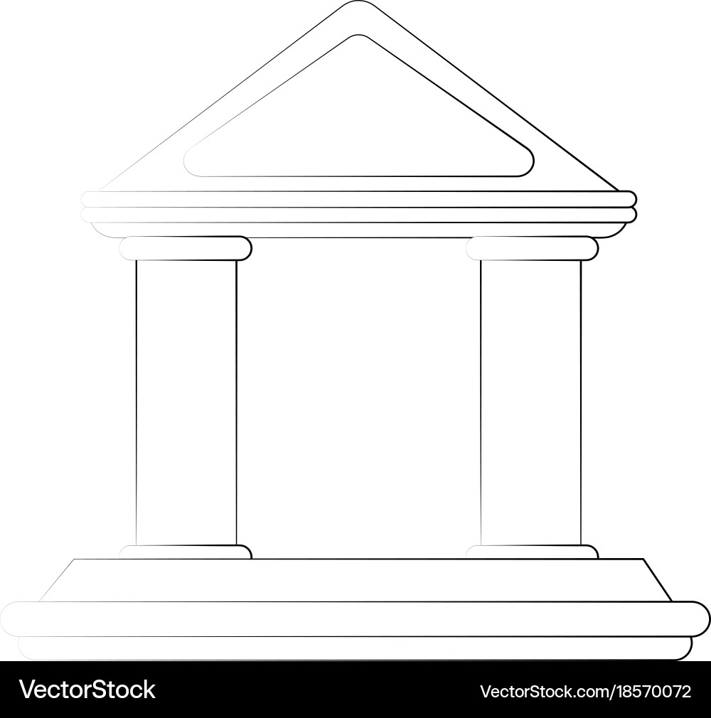 Greek building symbol Royalty Free Vector Image