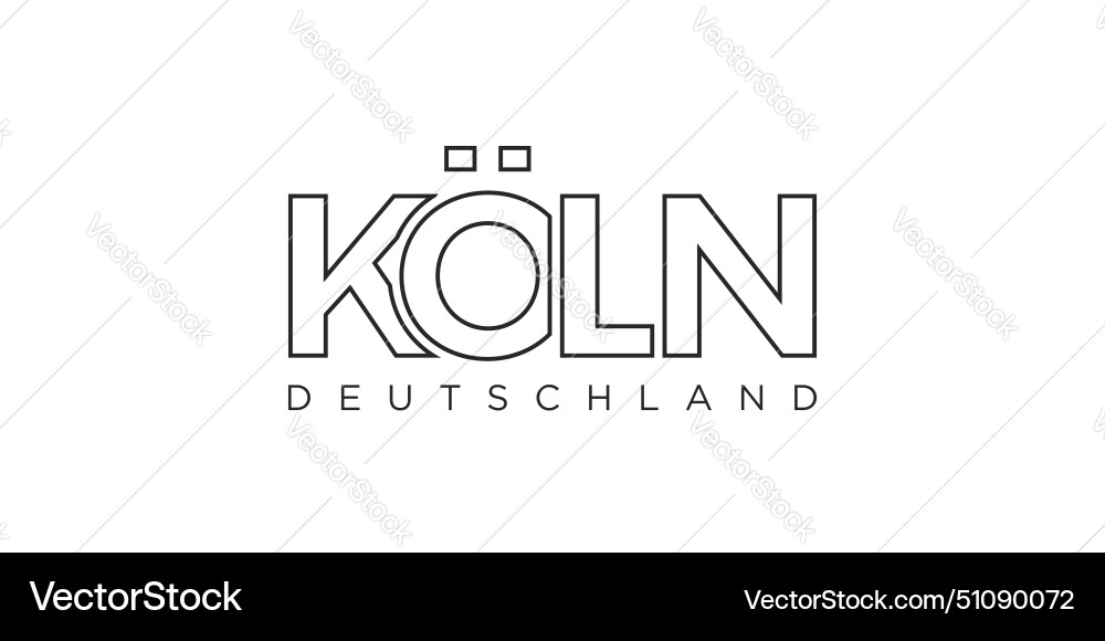 Koln deutschland modern and creative design Vector Image