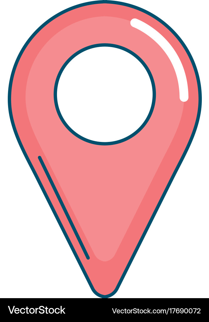 Location symbol to seas in the map icon Royalty Free Vector