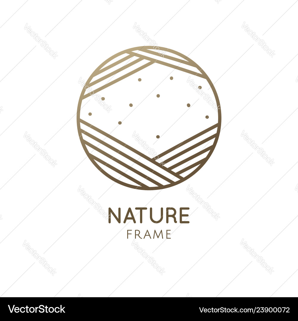 Minimalistic abstract frame logo Royalty Free Vector Image