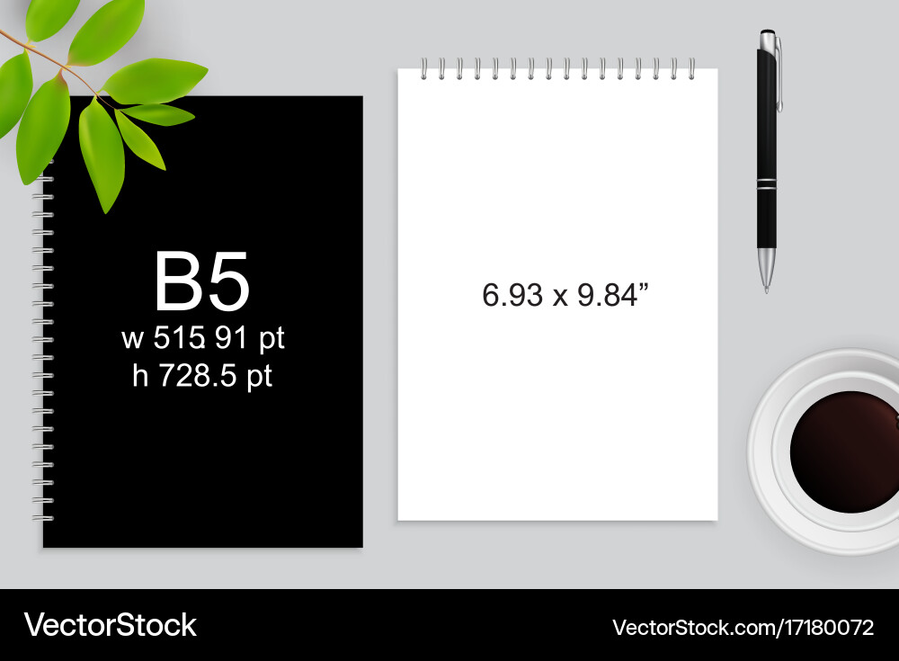 Notepad and pen Royalty Free Vector Image - VectorStock
