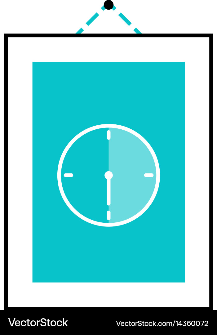 Picture on the wall hanging half hour icon Vector Image