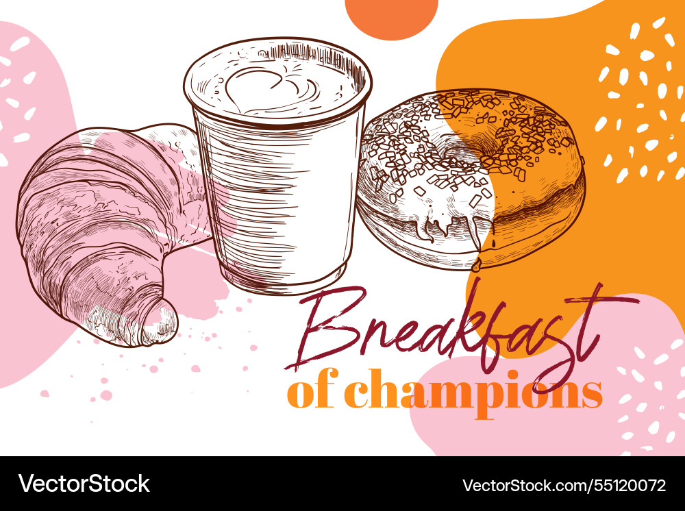 Playful and warm coffee menu design Royalty Free Vector