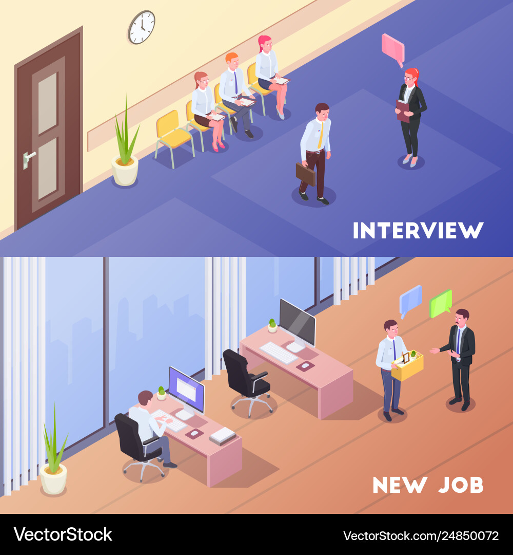 Recruitment and job compositions Royalty Free Vector Image