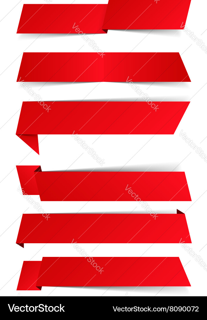 Red Banners & Labels Royalty Free Vector Image