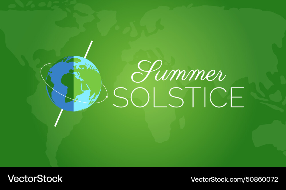 Summer solstice background Royalty Free Vector Image