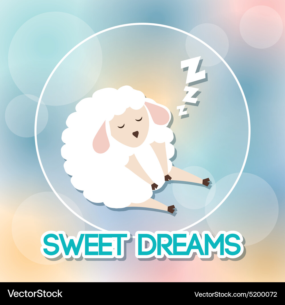 Sweet dreams design Royalty Free Vector Image - VectorStock