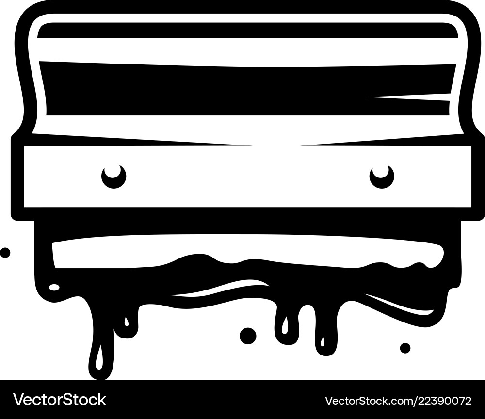 Vintage screen printing squeegee template Vector Image