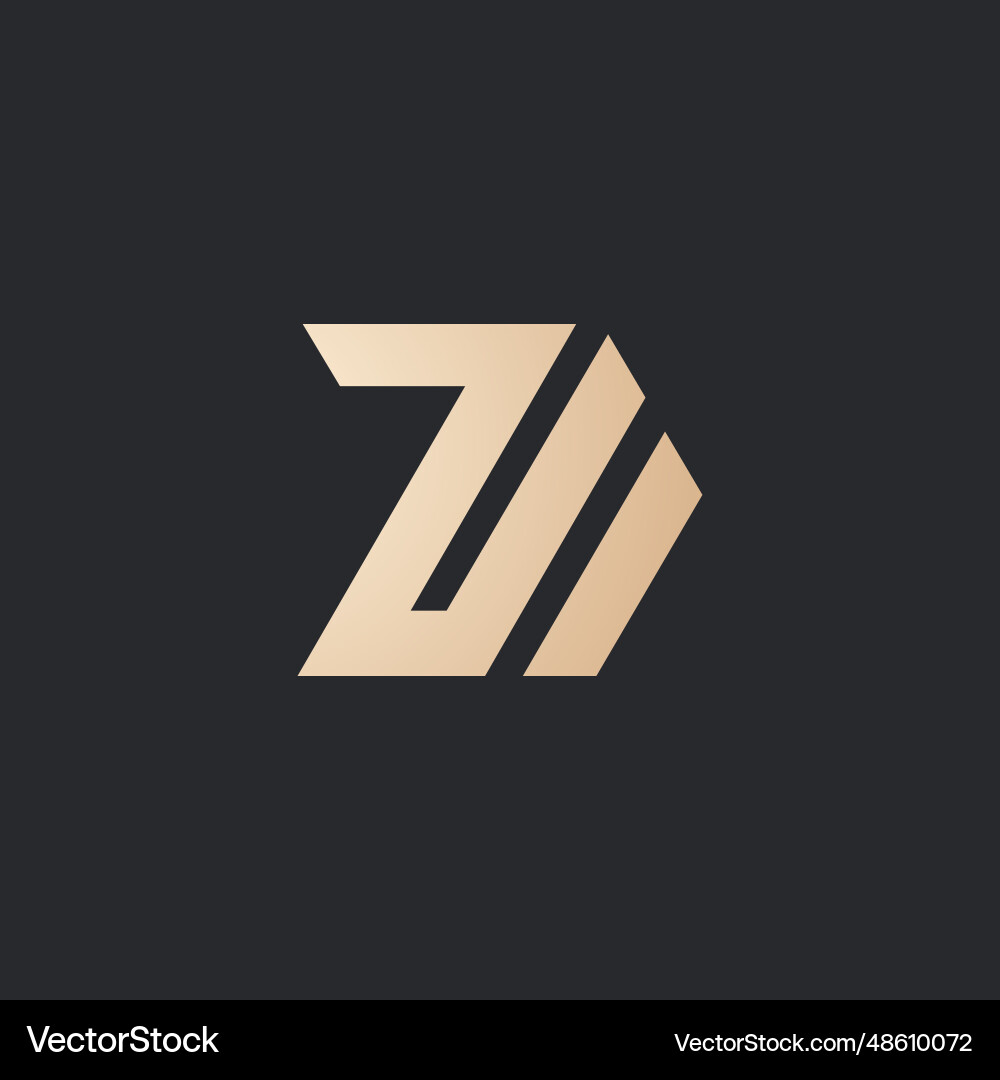 Zd logo design image Royalty Free Vector Image
