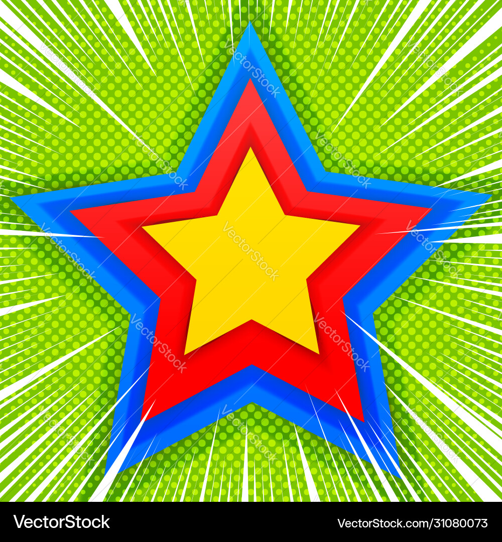 Colorful Star Burst Comic Background Royalty Free Vector