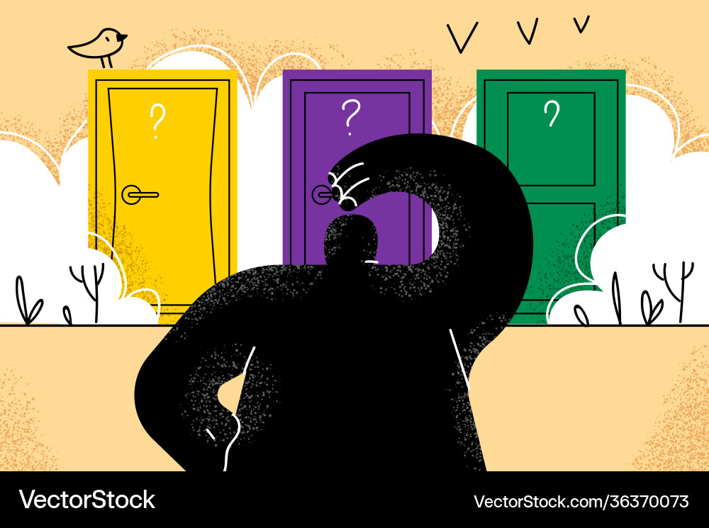 Difficult choice making decision success Vector Image