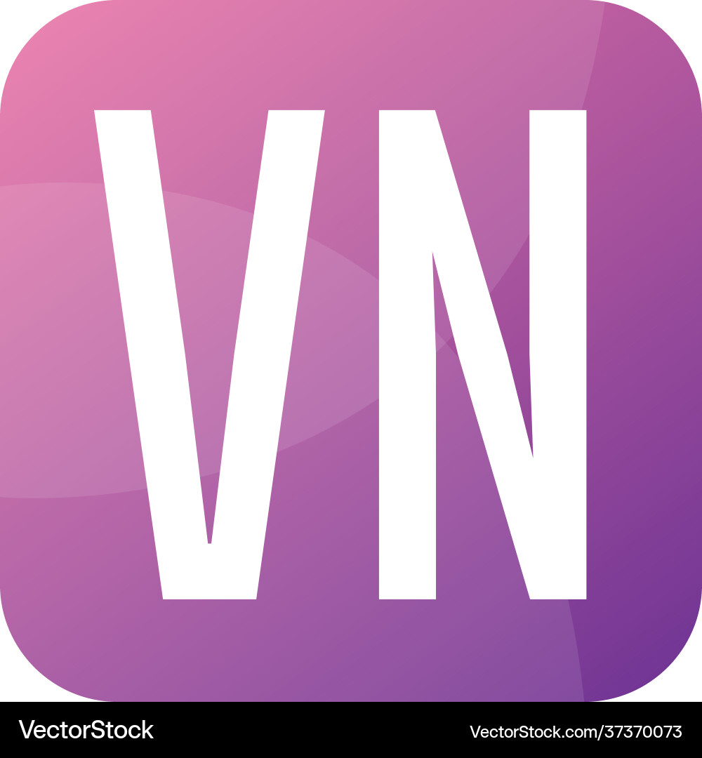Elegant VN Monogram Logo Royalty Free Vector Image