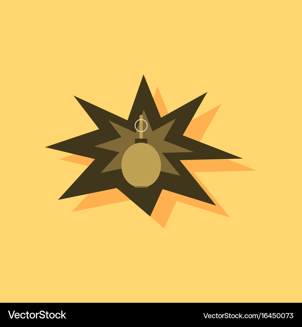 Flat icon design collection bomb explosion Vector Image