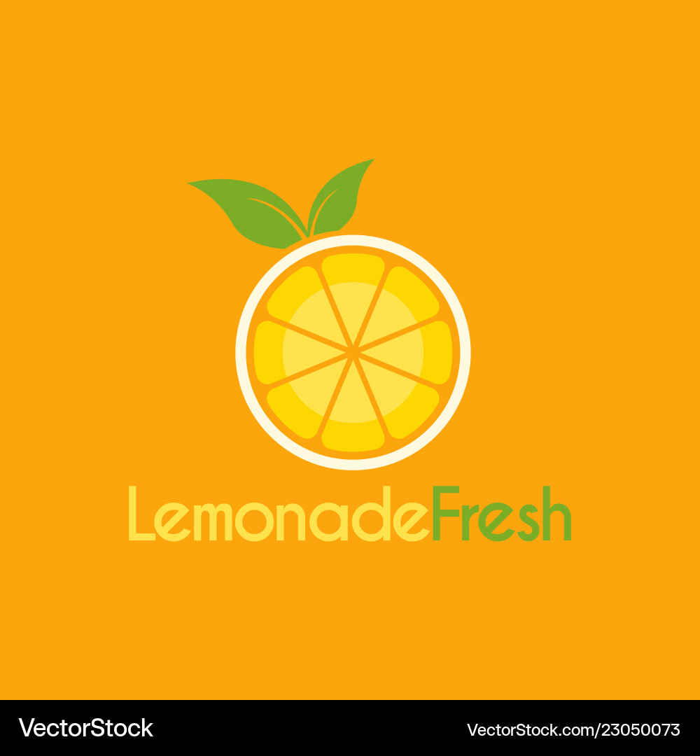 Fresh lemonade logo design template for your Vector Image