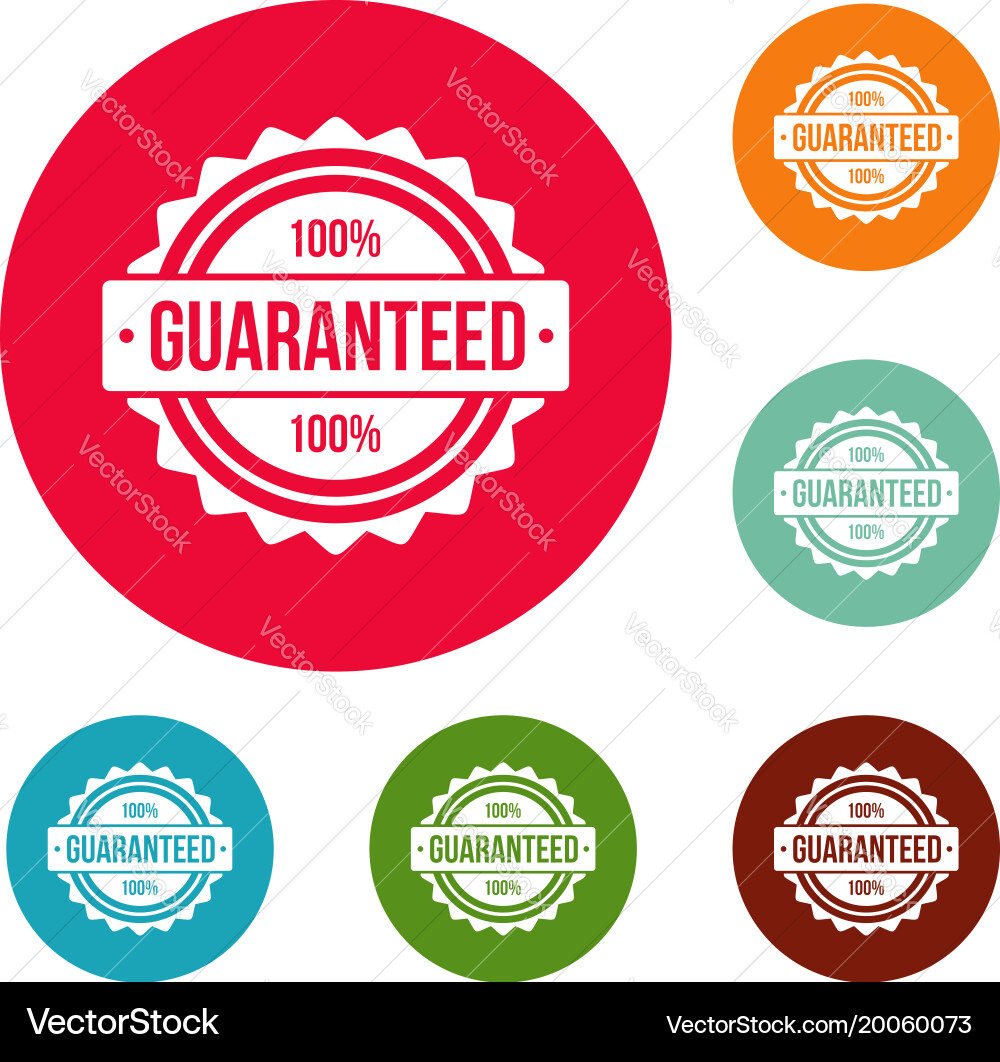 Guaranteed logo simple style Royalty Free Vector Image