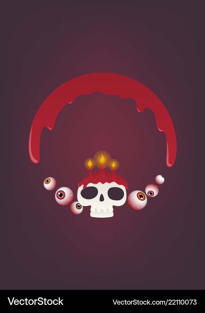 Halloween horror circle frame Royalty Free Vector Image