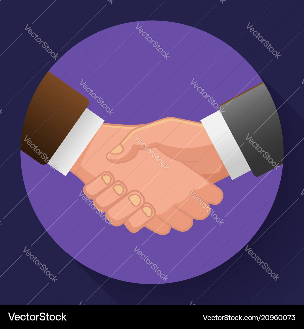 Handshake Icon Vertrag Vereinbarung Lizenzfreier Vektor