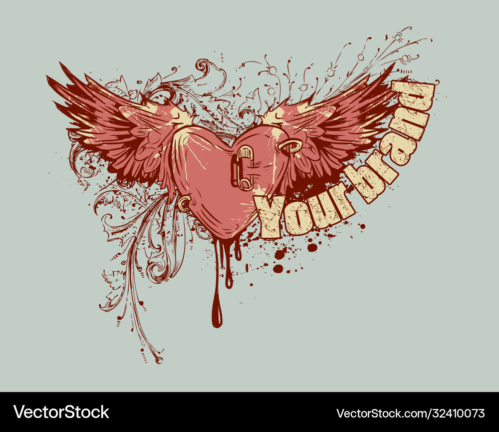 Heart pin Royalty Free Vector Image - VectorStock