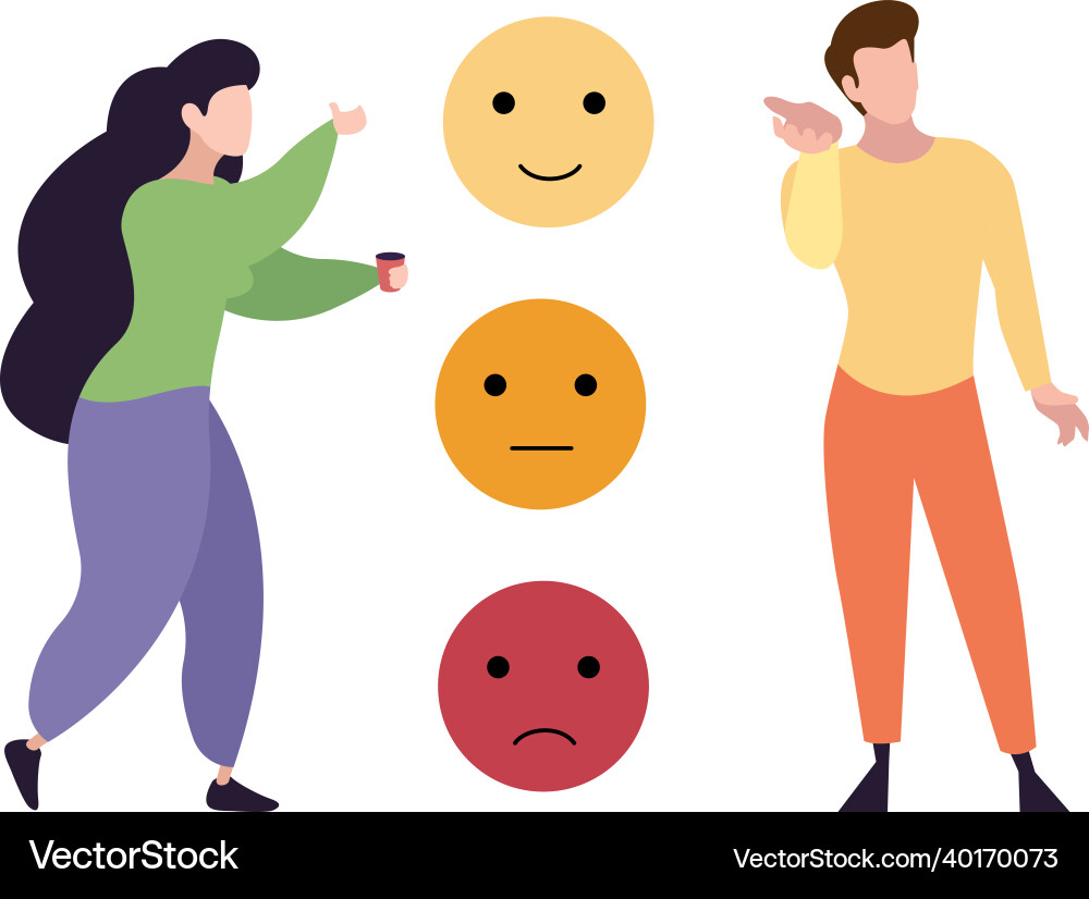 Human emotions survey review or feedback choose Vector Image