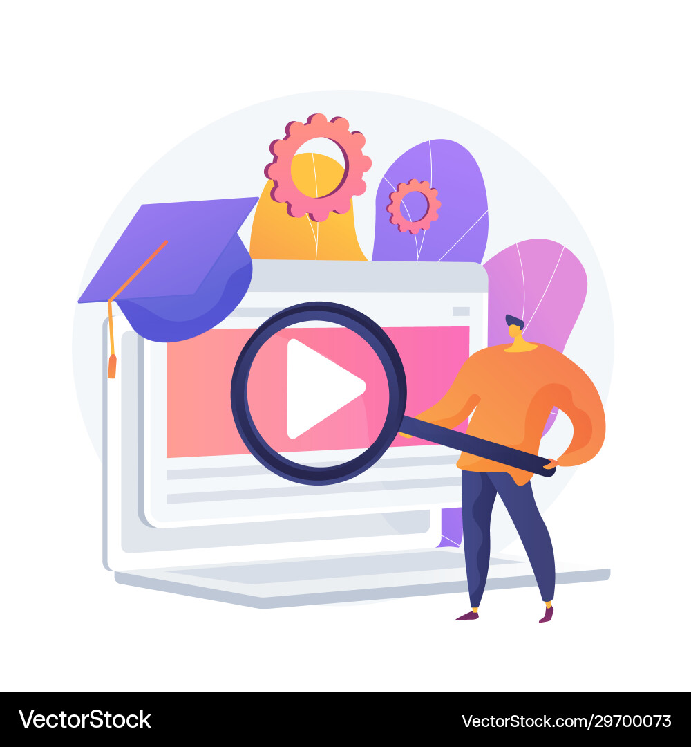 Internet lessons searching concept metaphor Vector Image