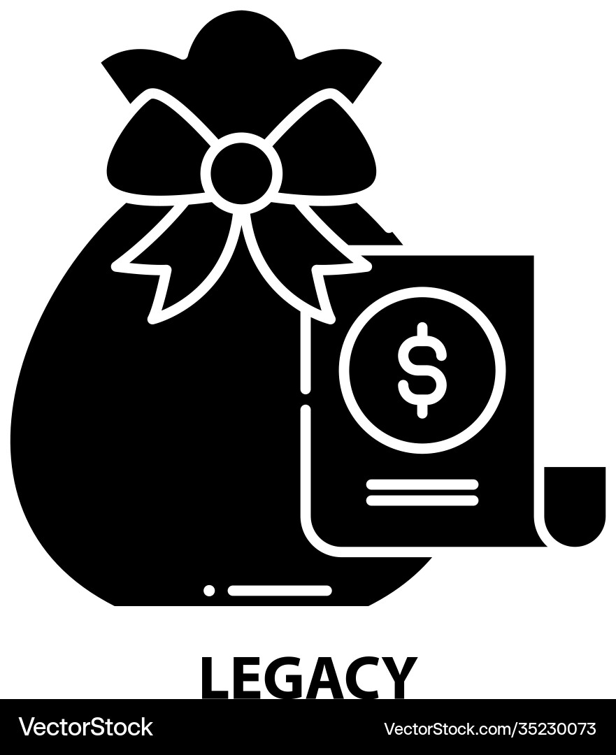 Legacy icon black sign with editable Royalty Free Vector