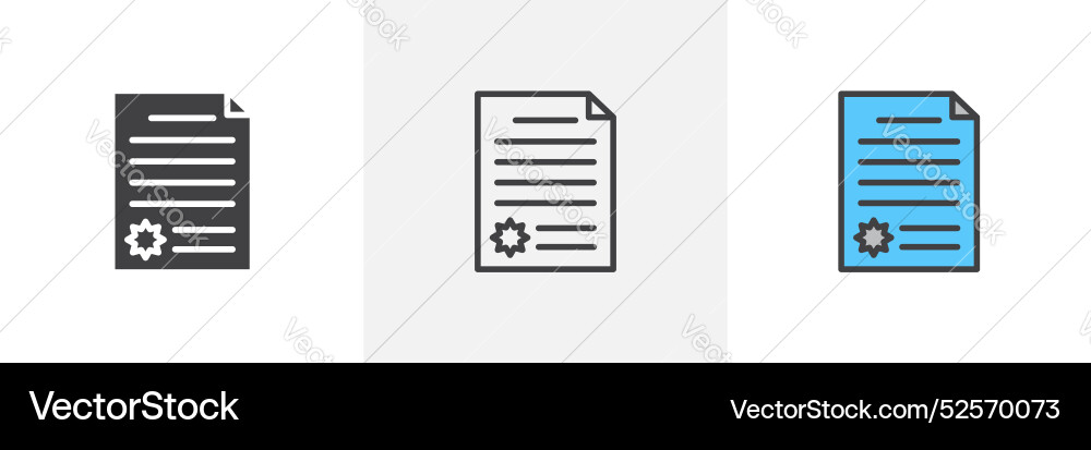 License icon set on white background Royalty Free Vector