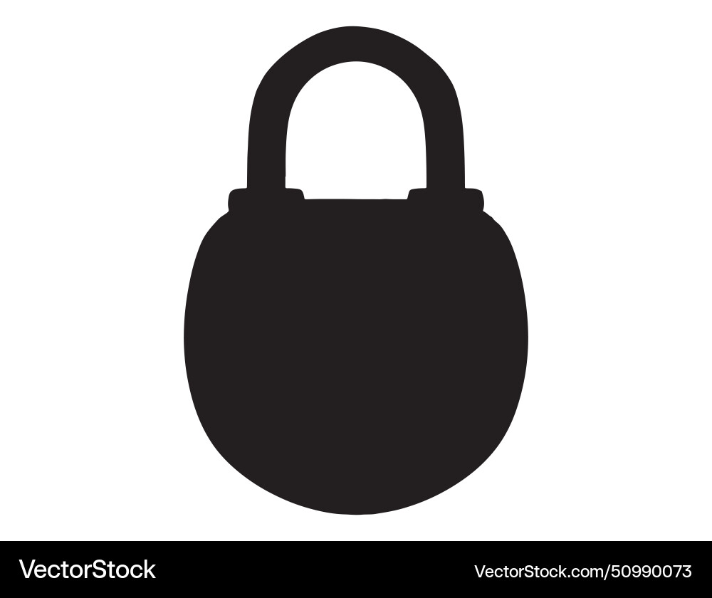 Lock silhouette art Royalty Free Vector Image - VectorStock