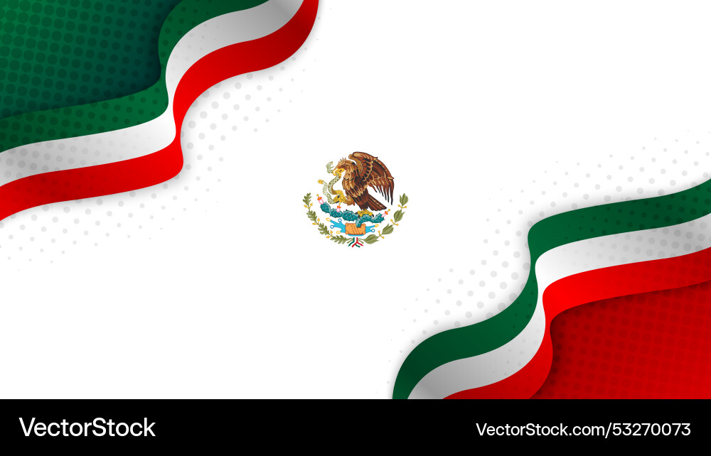 Mexico flag color background Royalty Free Vector Image