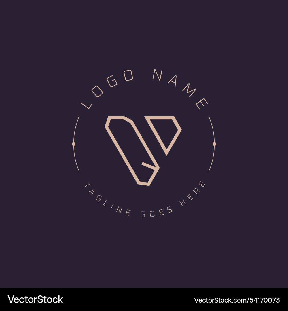 Professional qd logo modern minimal letter Vector Image
