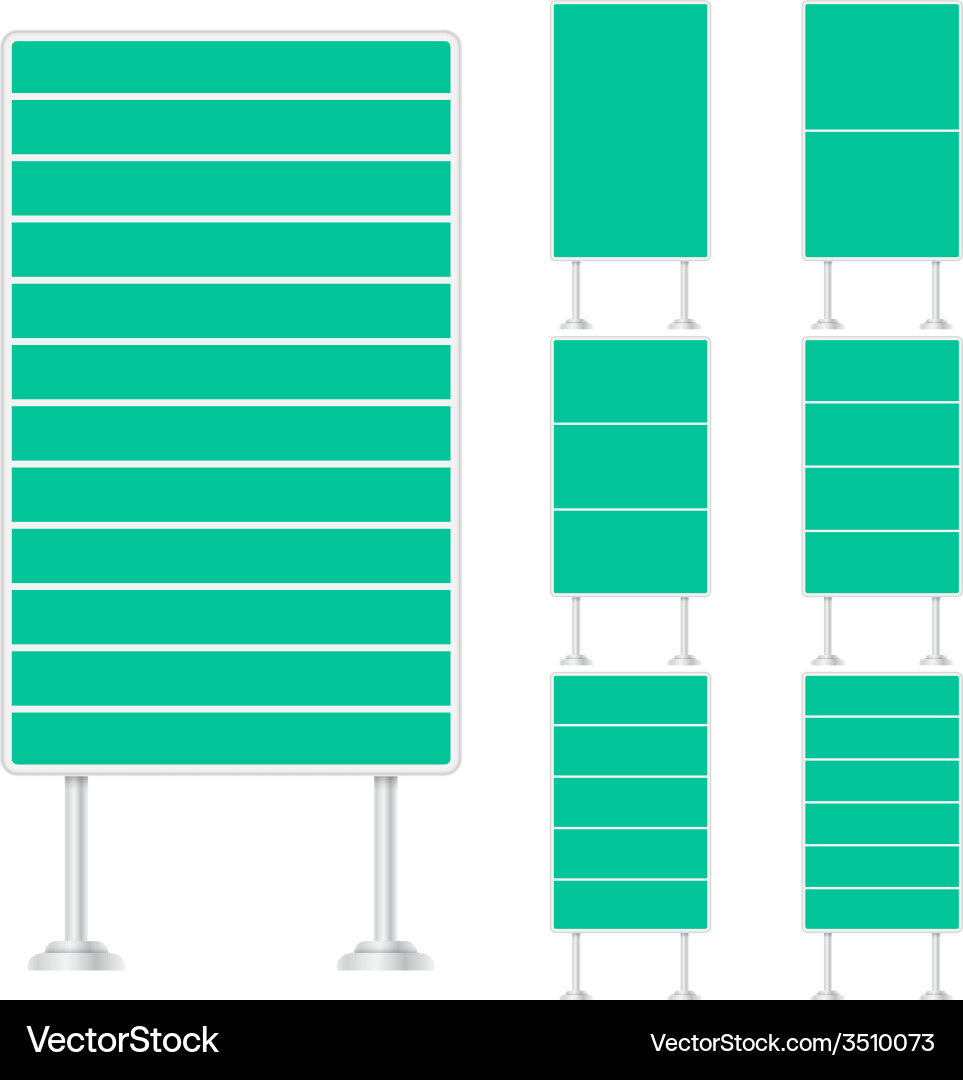 Set of signpost Royalty Free Vector Image - VectorStock