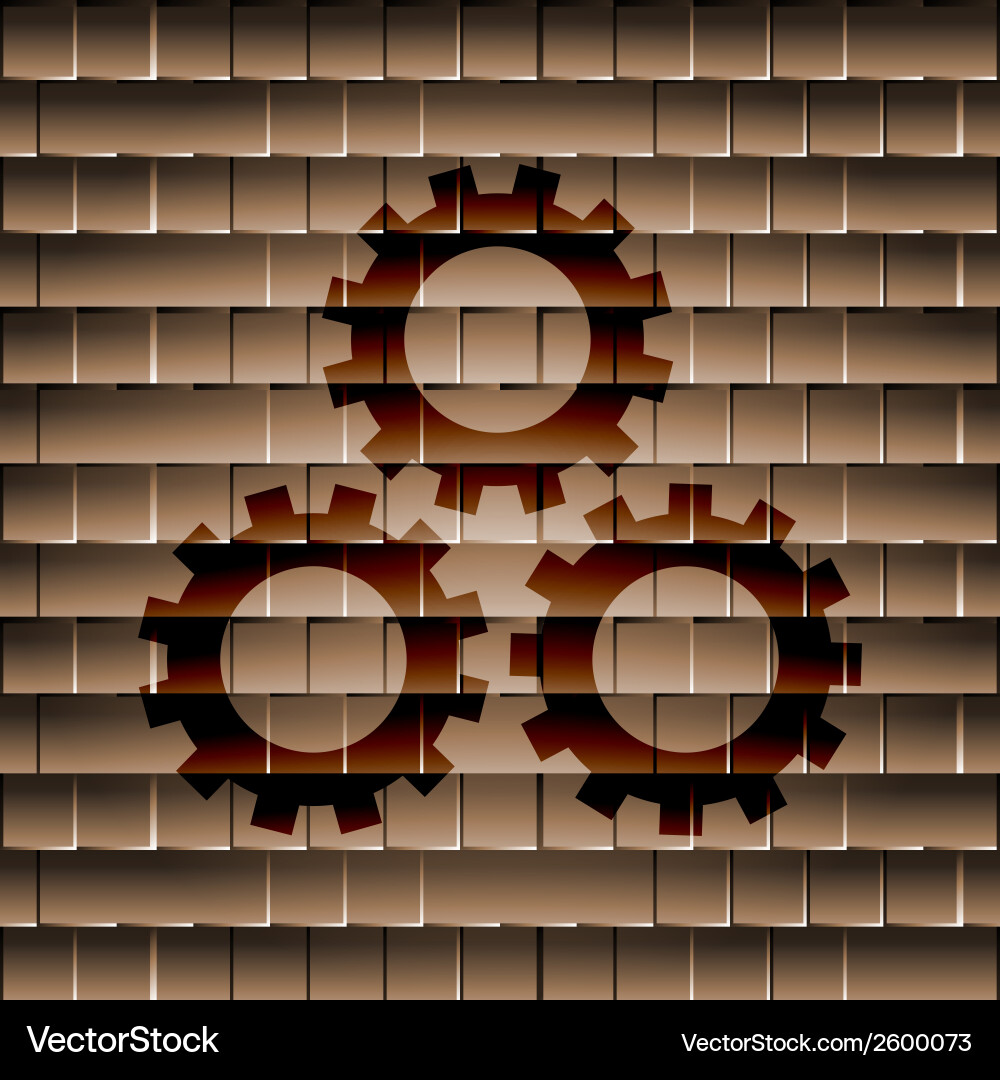 Settings sign web icon flat design Royalty Free Vector Image