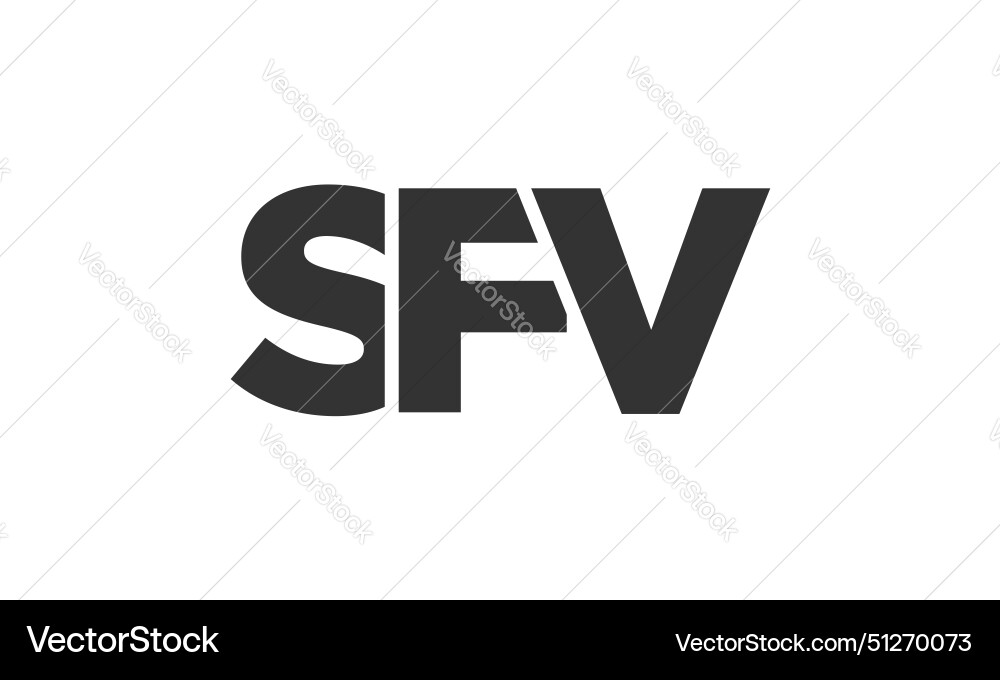 Sfv logo design template with strong and modern Vector Image