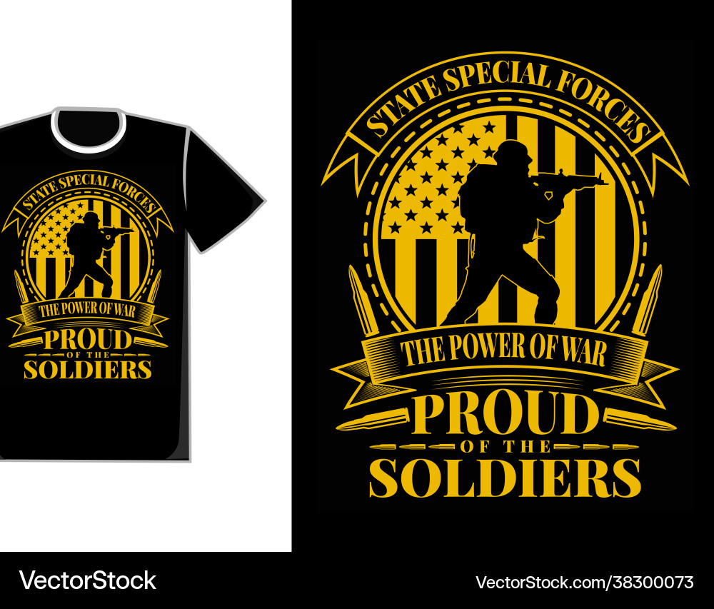 T-shirt typography special forces soldiers Vector Image