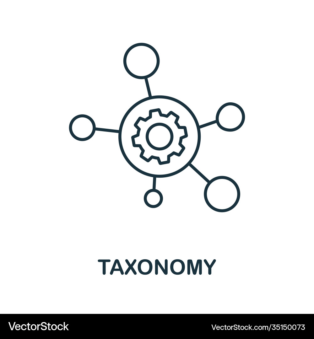 Taxonomy icon line style element from community Vector Image