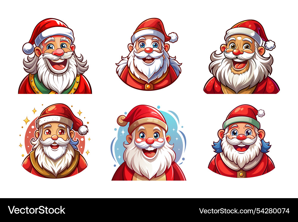 Cheerful smiling santa klaus Royalty Free Vector Image
