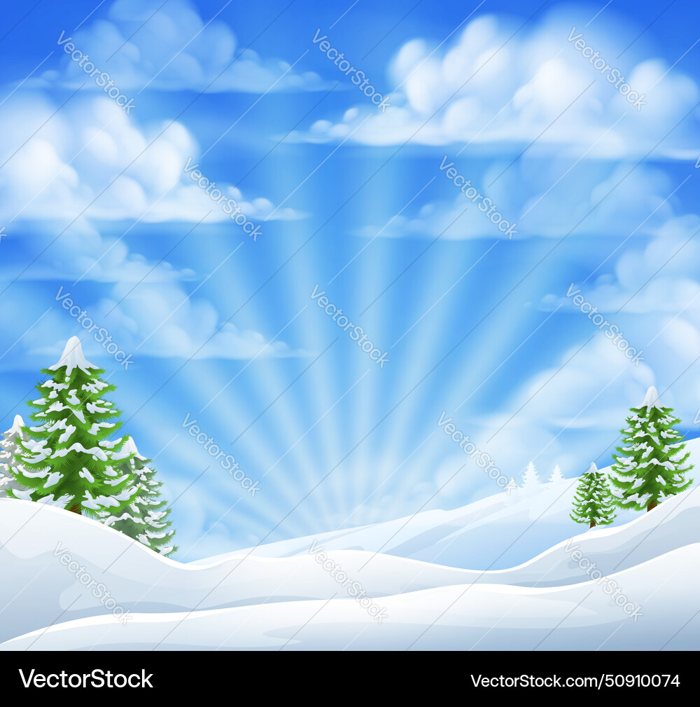 Christmas snow winter background Royalty Free Vector Image